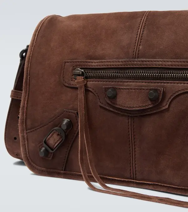 Balenciaga Le City Small Suede Messenger Bag - Brown