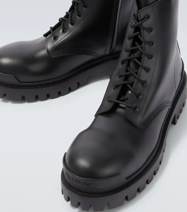 Balenciaga Leather Combat Boots