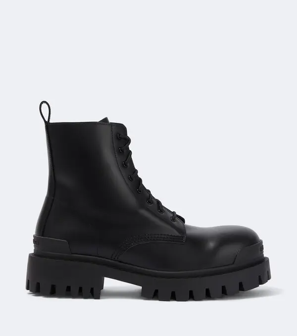Balenciaga Leather Combat Boots