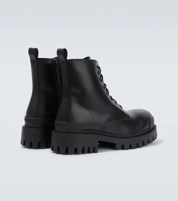Balenciaga Leather Combat Boots