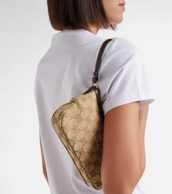 Gucci Gg Canvas Small Shoulder Bag - Beige