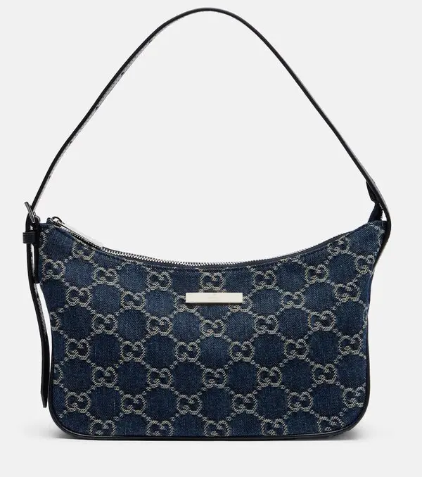Gucci Lady Lunetta Gg Small Shoulder Bag - Blue