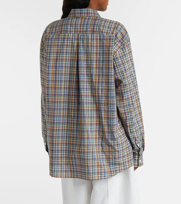 TOTEME Plaid Cotton Poplin Shirt - Multicoloured