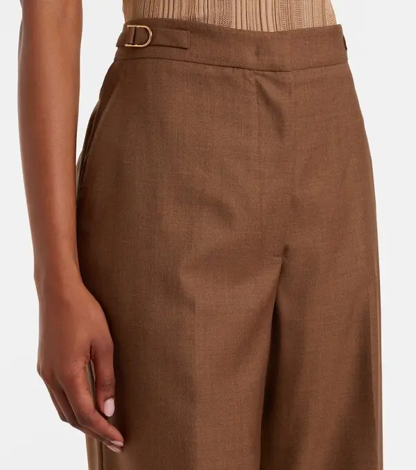 Gabriela Hearst Vesta Wool And Silk Flared Pants