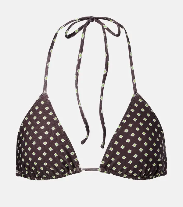 Faithfull The Brand Sete Printed Bikini Top - Brown