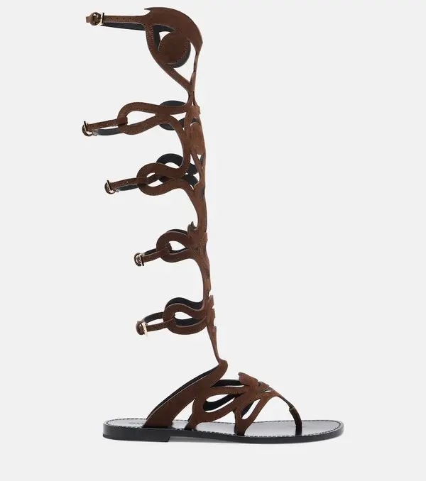 Emilio Pucci Suede Gladiator Sandals