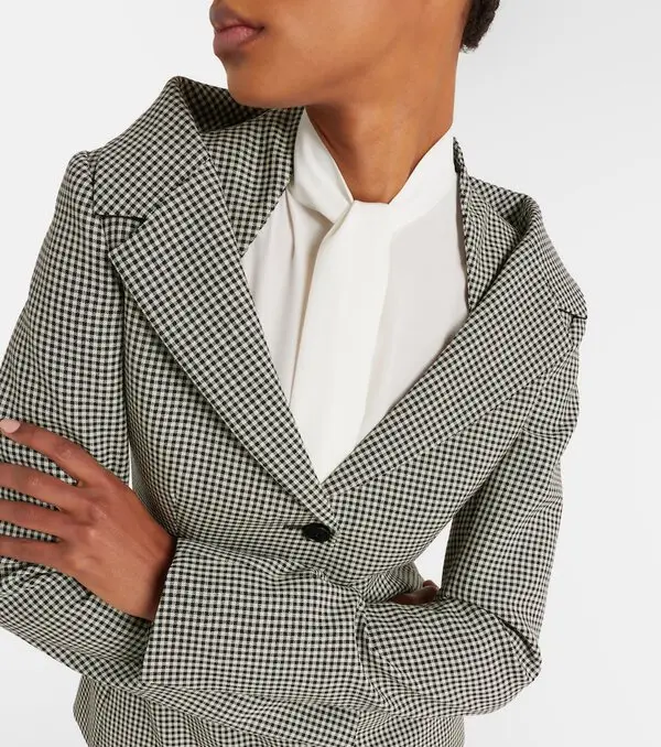 Alexander McQueen Layered Gingham Blazer