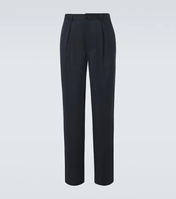 Giorgio Armani Pleated Satin Wide-leg Pants