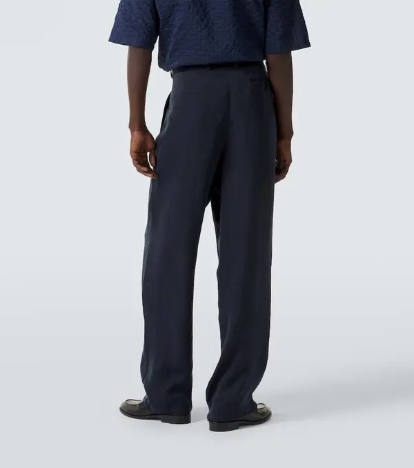 Giorgio Armani Pleated Satin Wide-leg Pants