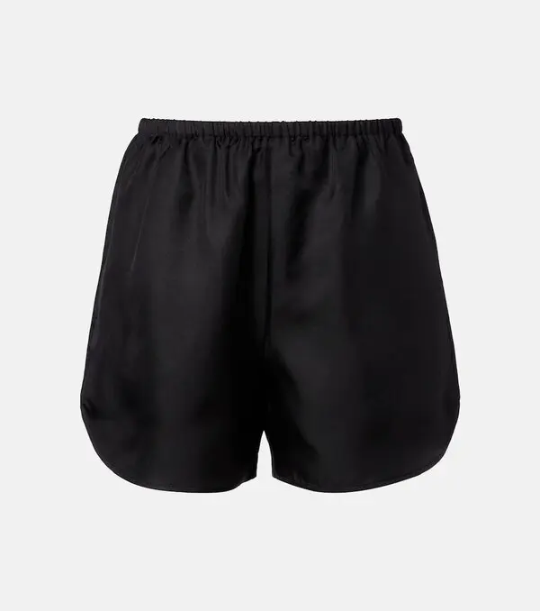 Loulou De Saison Cabo Silk Satin Shorts