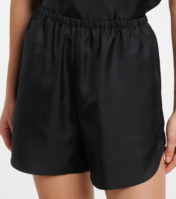 Loulou De Saison Cabo Silk Satin Shorts