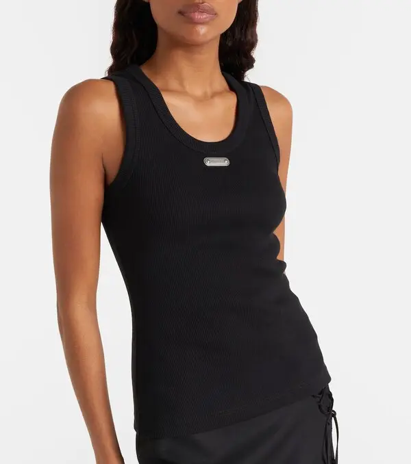 Alexander McQueen Logo Ribbed-knit Tank Top