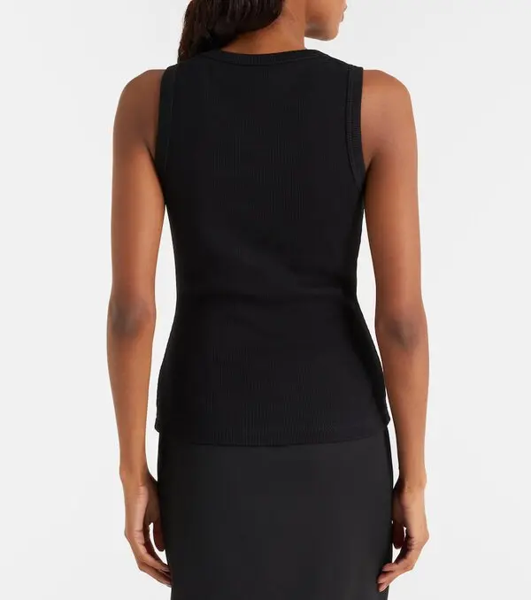 Alexander McQueen Logo Ribbed-knit Tank Top