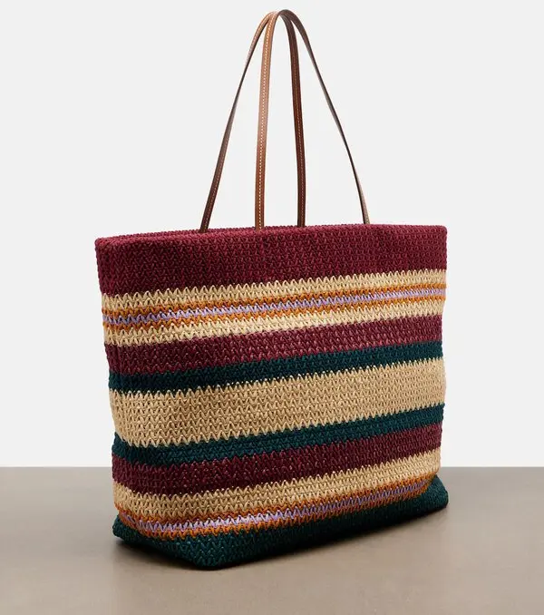 Miu Miu Raffia-effect Tote Bag