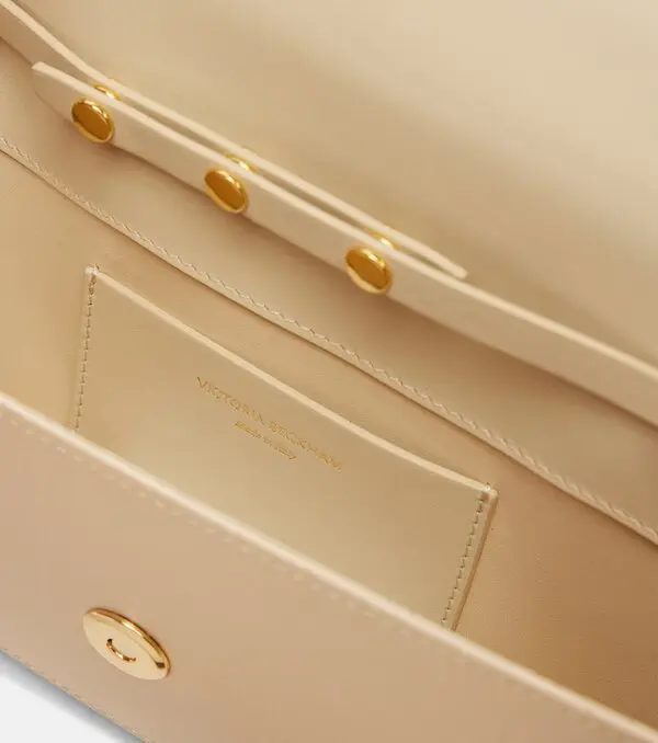 Victoria Beckham Dorian East-west Satin Clutch - White