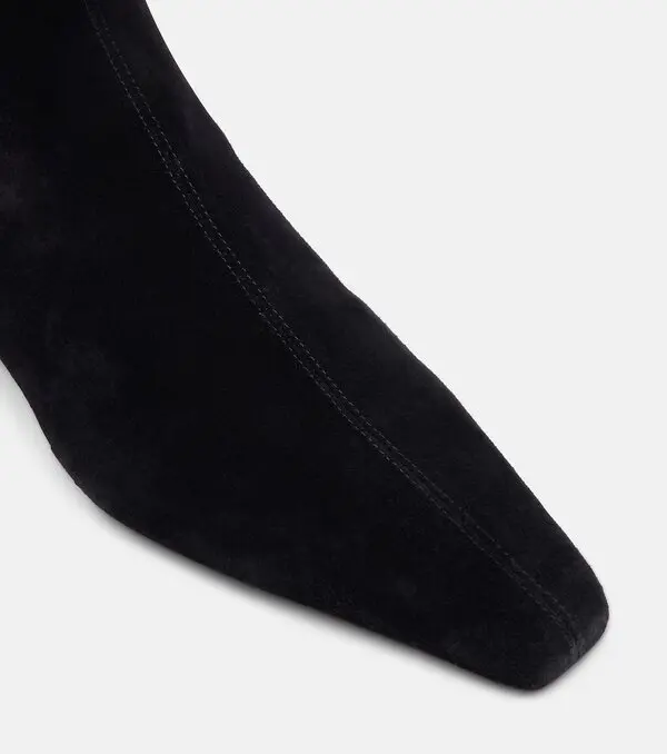 Paris Texas Bettina Suede Ankle Boots - Black