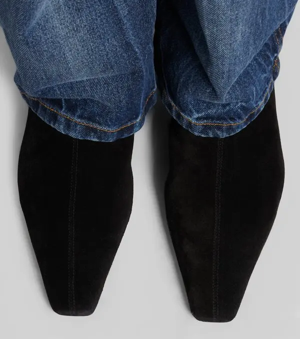 Paris Texas Bettina Suede Ankle Boots - Black
