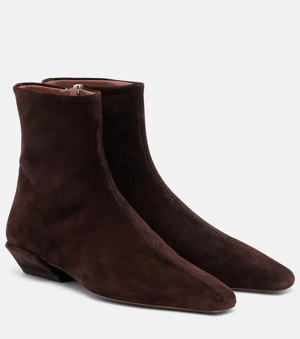 Paris Texas Bettina Suede Ankle Boots - Brown