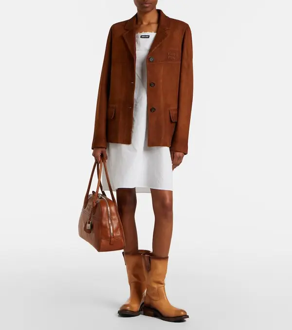 Miu Miu Suede Leather Jacket