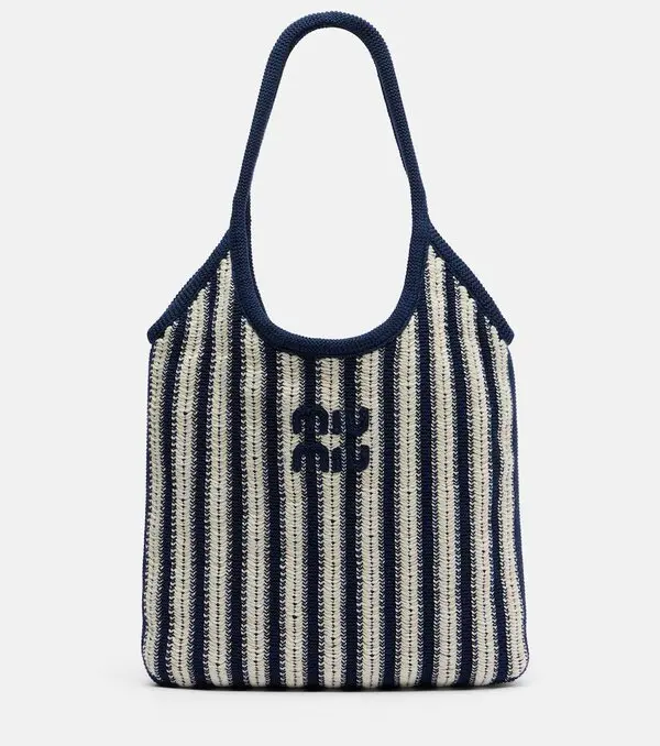 Miu Miu Crochet Shoulder Bag - Blue