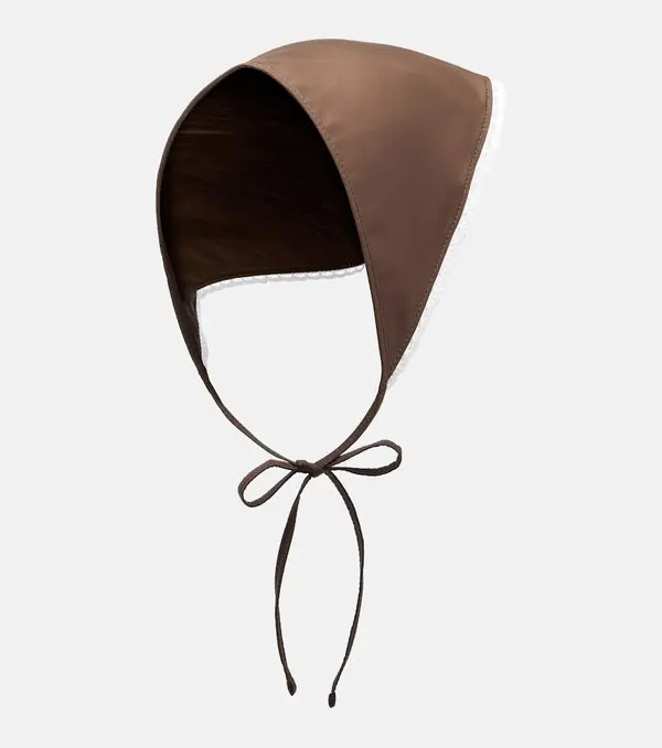 Miu Miu Crochet-trimmed Cotton Poplin Scarf - Brown