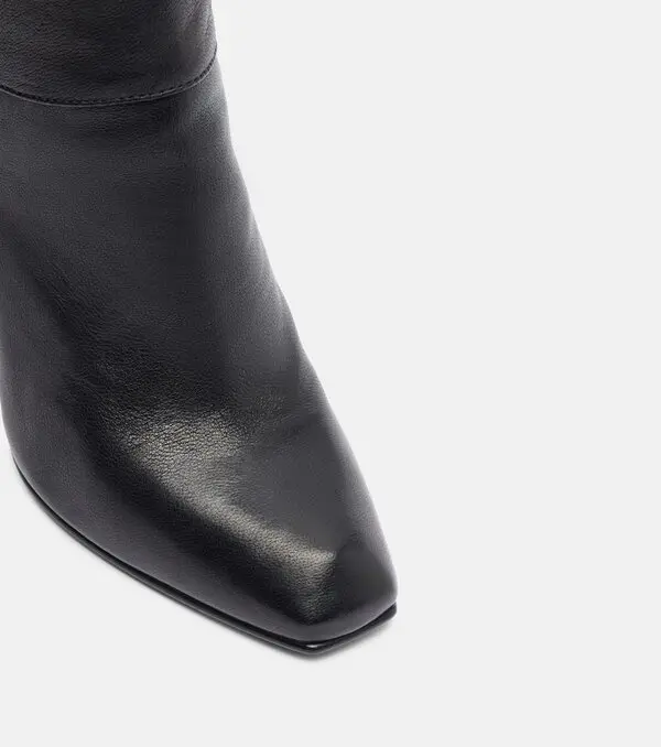 Alexander McQueen Horn Heel Leather Knee-high Boots