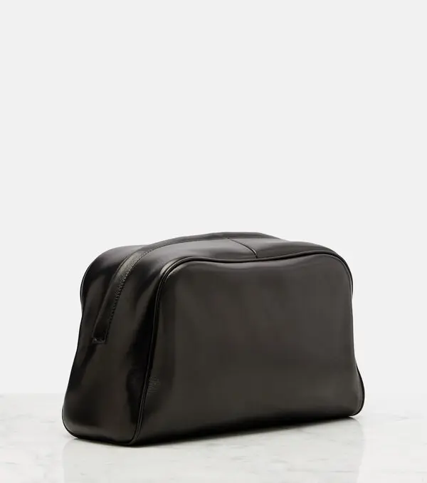 THE ROW Leila Small Leather Clutch - Black