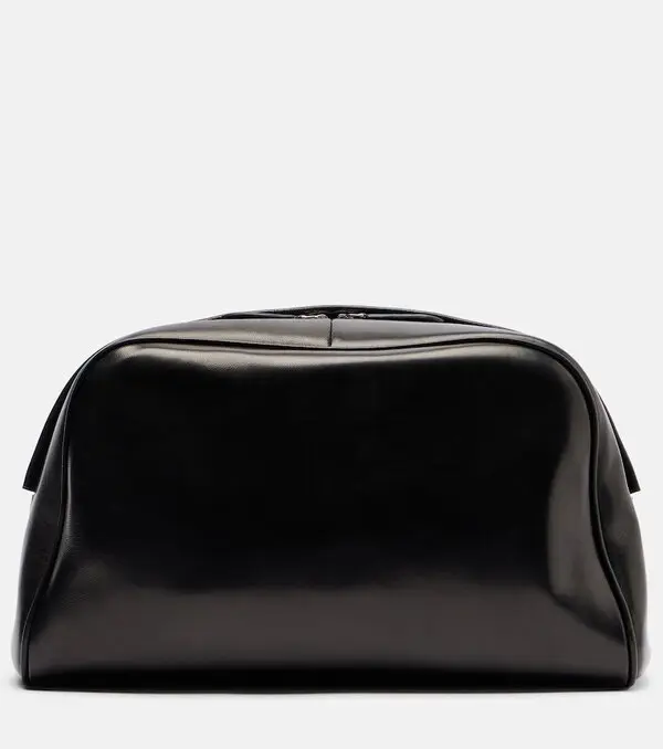 THE ROW Leila Small Leather Clutch - Black