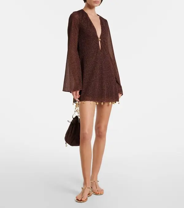 Oseree Lumière Embellished Bucket Bag