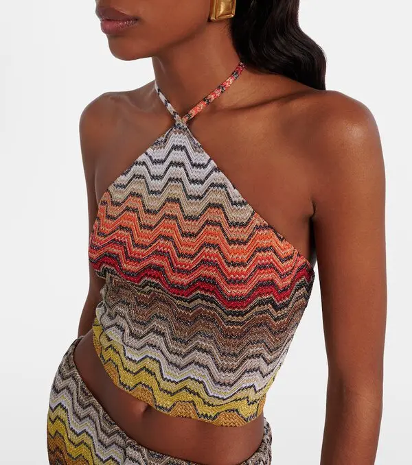Missoni Wave Halterneck Lamé Top