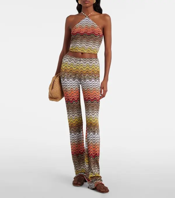Missoni Wave Halterneck Lamé Top - Multicoloured