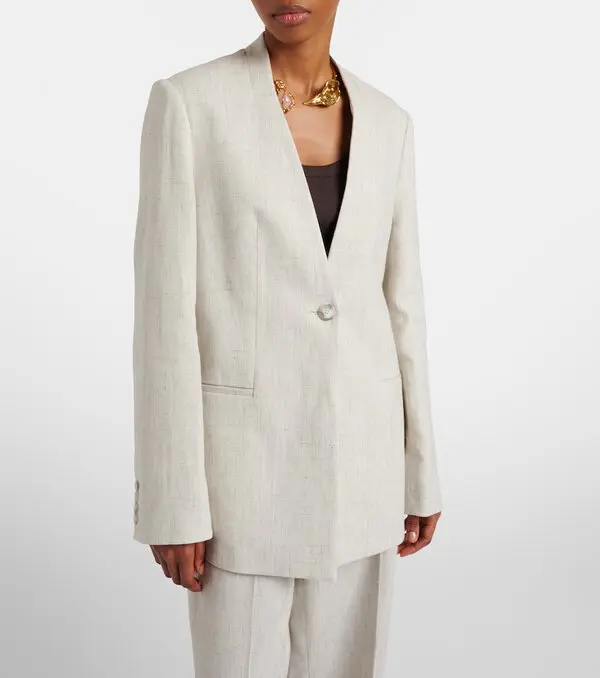 JOSEPH Ferula Linen And Cotton Blazer