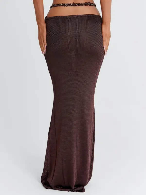OUTCAST Rai Maxi Skirt Chocolate
