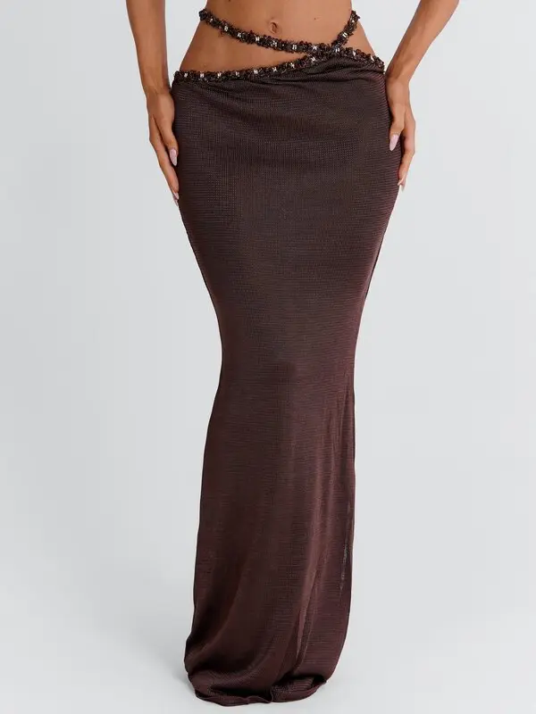 OUTCAST Rai Maxi Skirt Chocolate