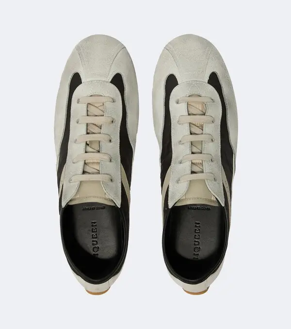 Alexander McQueen Suede-trimmed Sneakers - Grey