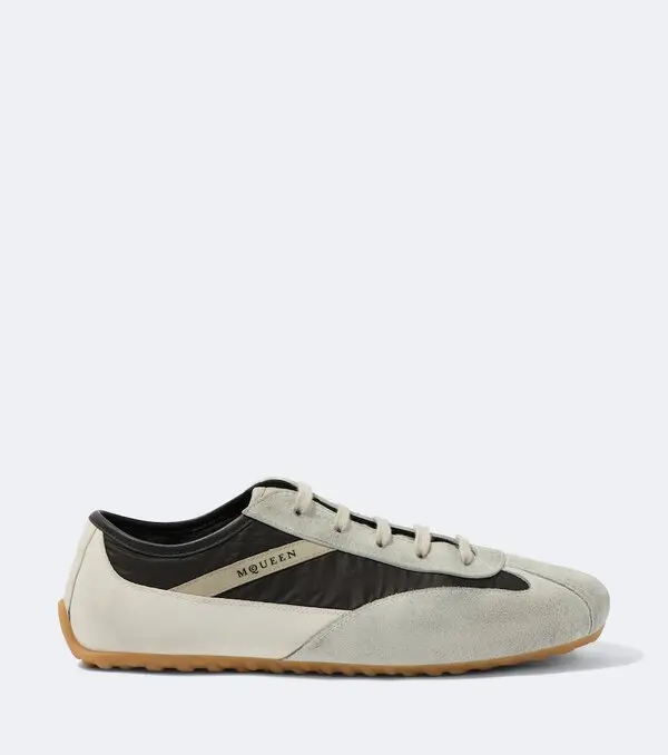 Alexander McQueen Suede-trimmed Sneakers - Grey