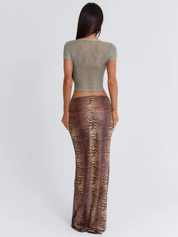OUTCAST Resan Tiger Maxi Skirt