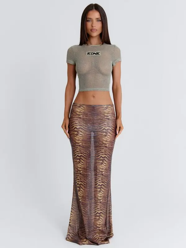 OUTCAST Resan Tiger Maxi Skirt