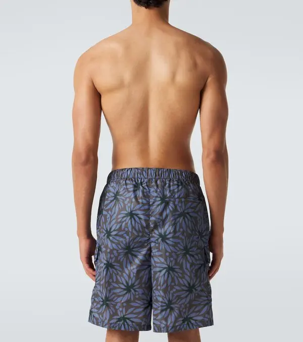 Prada Re-nylon Floral Swim Trunks - Grey