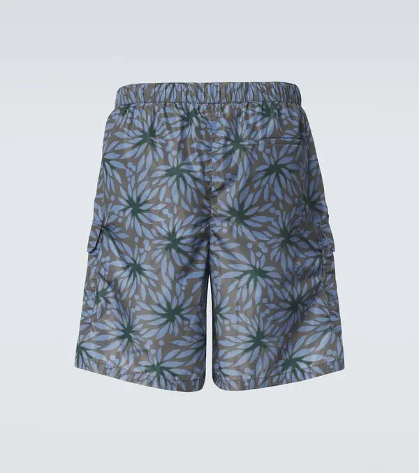 Prada Re-nylon Floral Swim Trunks - Grey