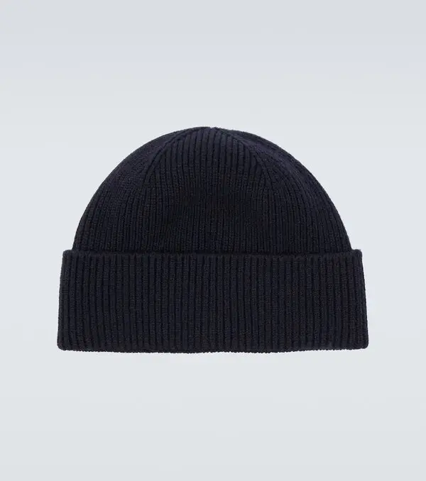 Giorgio Armani Ribbed-knit Cashmere Beanie - Blue