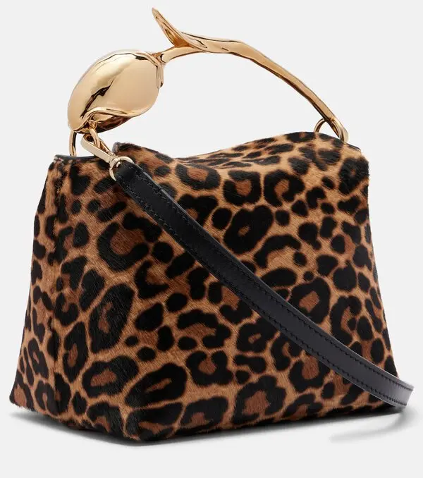 Erdem Bloom Mini Calf Hair Top-handle Bag - Brown