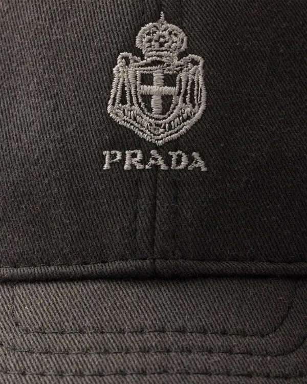 Prada Gabardine Baseball Cap - Black