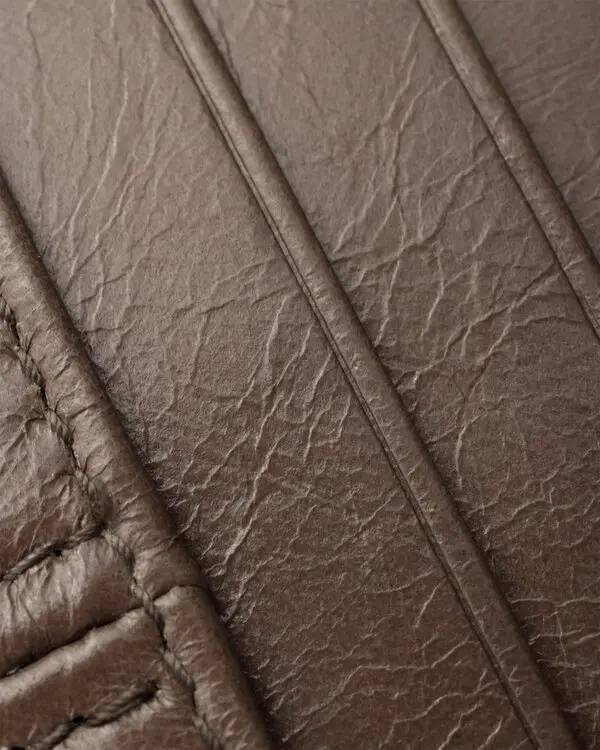 Prada Leather Card Holder - Grey