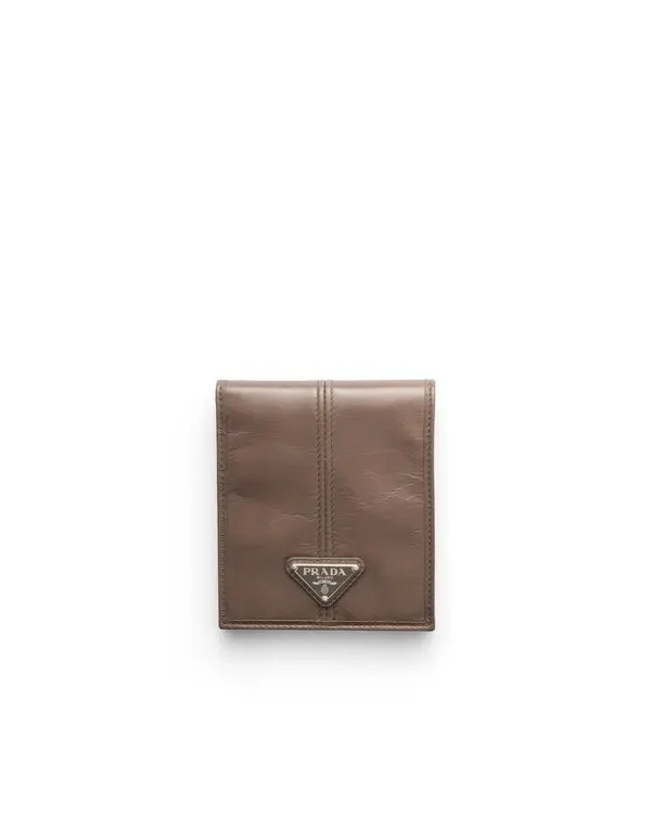 Prada Leather Wallet - Grey