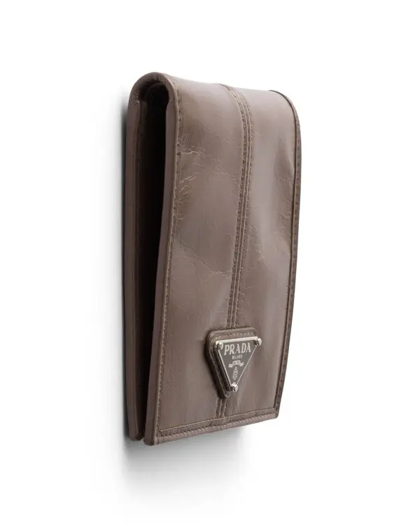 Prada Leather Wallet - Grey