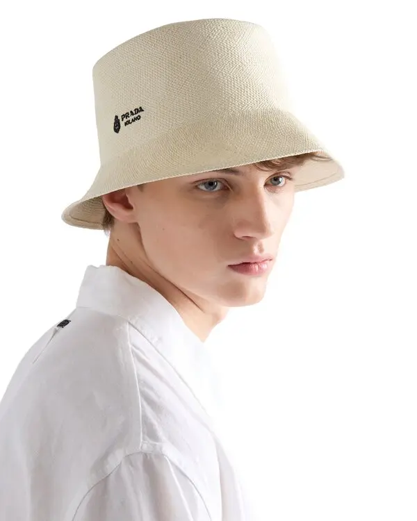 Prada Panama Fabric Bucket Hat