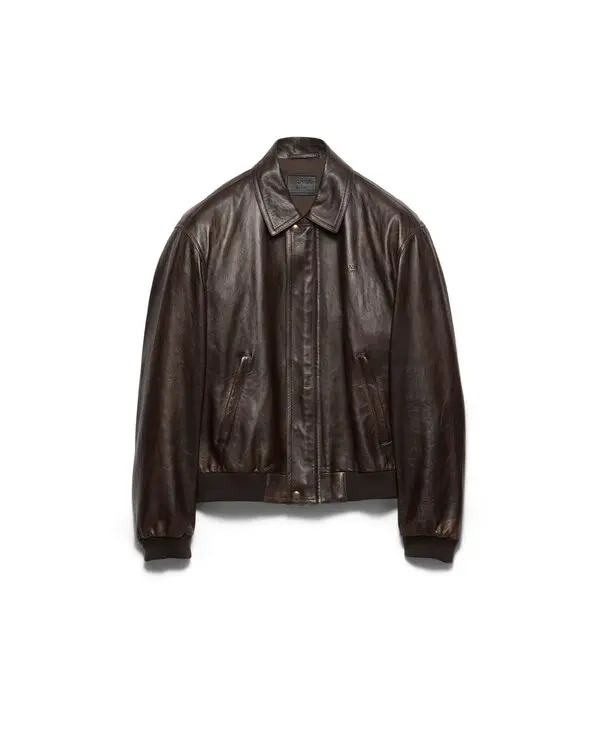 Prada Nappa Leather Bomber Jacket