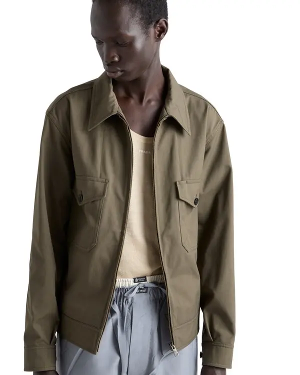 Prada Technical Fabric Zip-up Jacket
