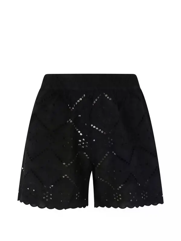 MC2 SAINT BARTH Meave Embroidered Shorts - Black